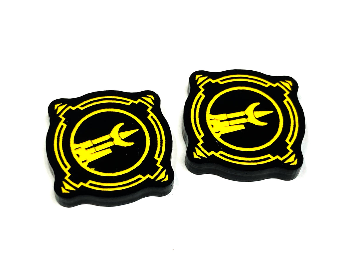 2 x Cannon Charge Tokens - Black Series (Double Sided) – BuyTheSameToken