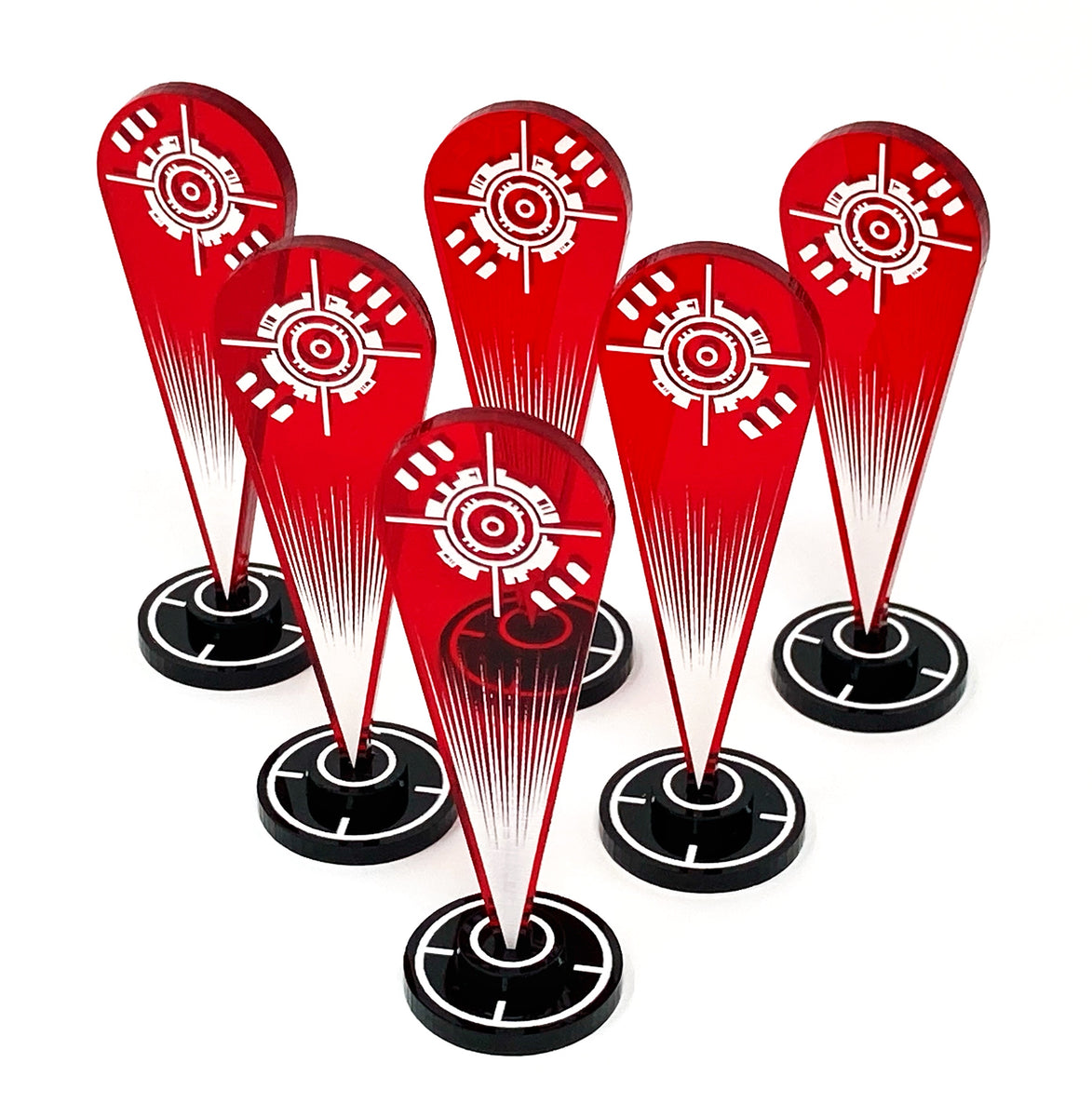 6 x Holographic Objective tokens (double sided) for SW Legion ...