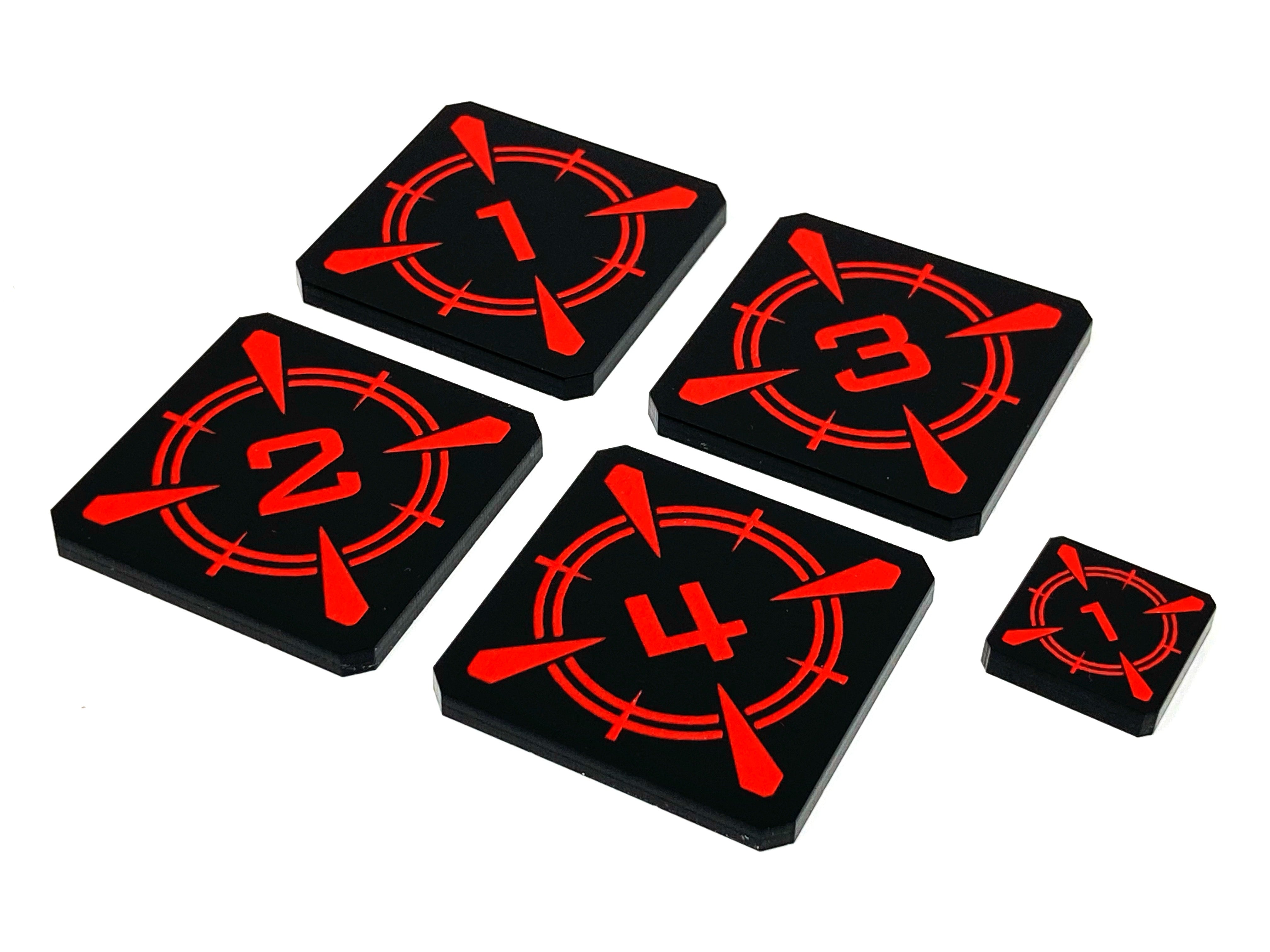 4 x Over-sized Target Locks Tokens