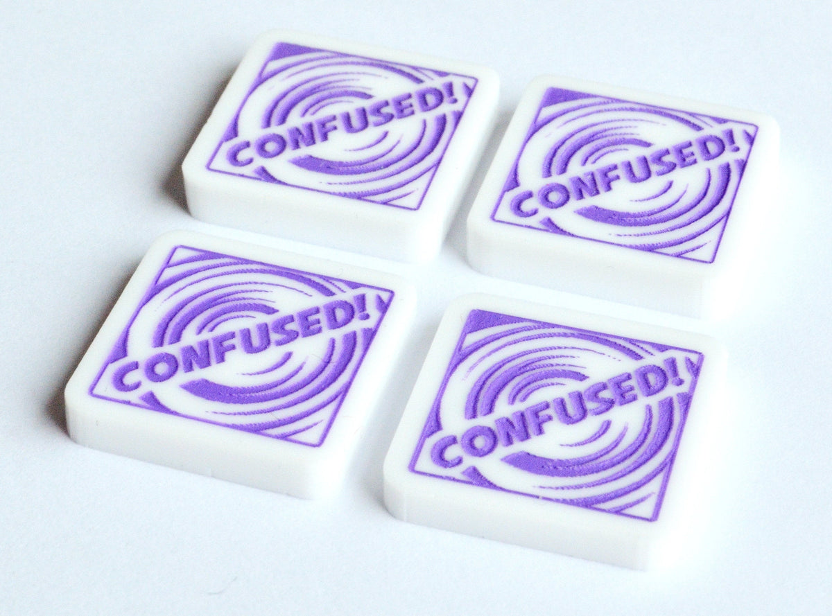 4 x Double Sided Confused Status Tokens for Marvel Champions LCG (Fan ...